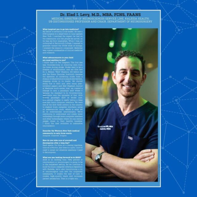 Dr. Elad Levy, UB Neurosurgeon, Named One of WNY’s Top Doctors in 2025 | UB Neurosurgery